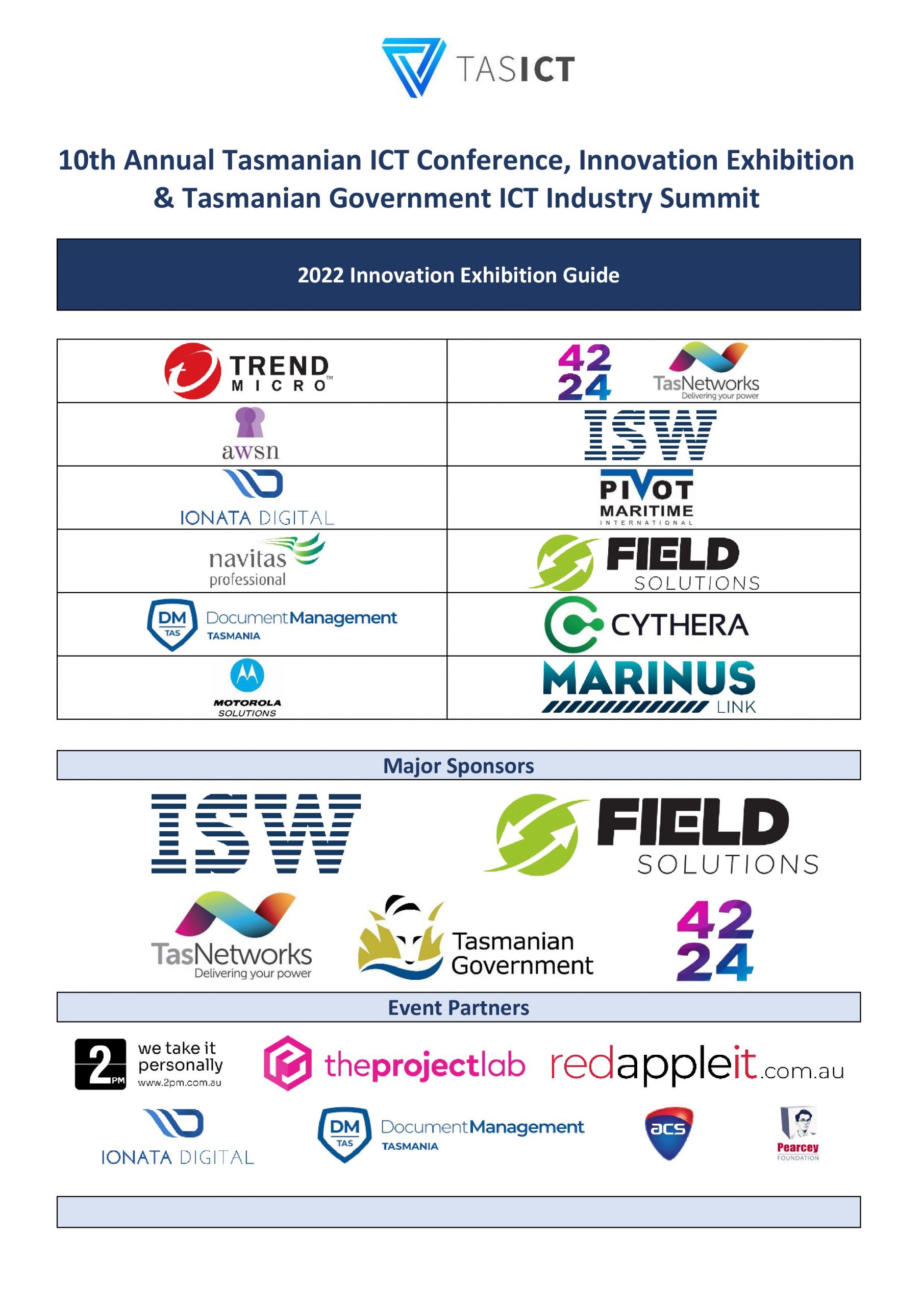 10th Annual Tasmanian ICT Conference, Innovation Exhibition & Tasmanian ...